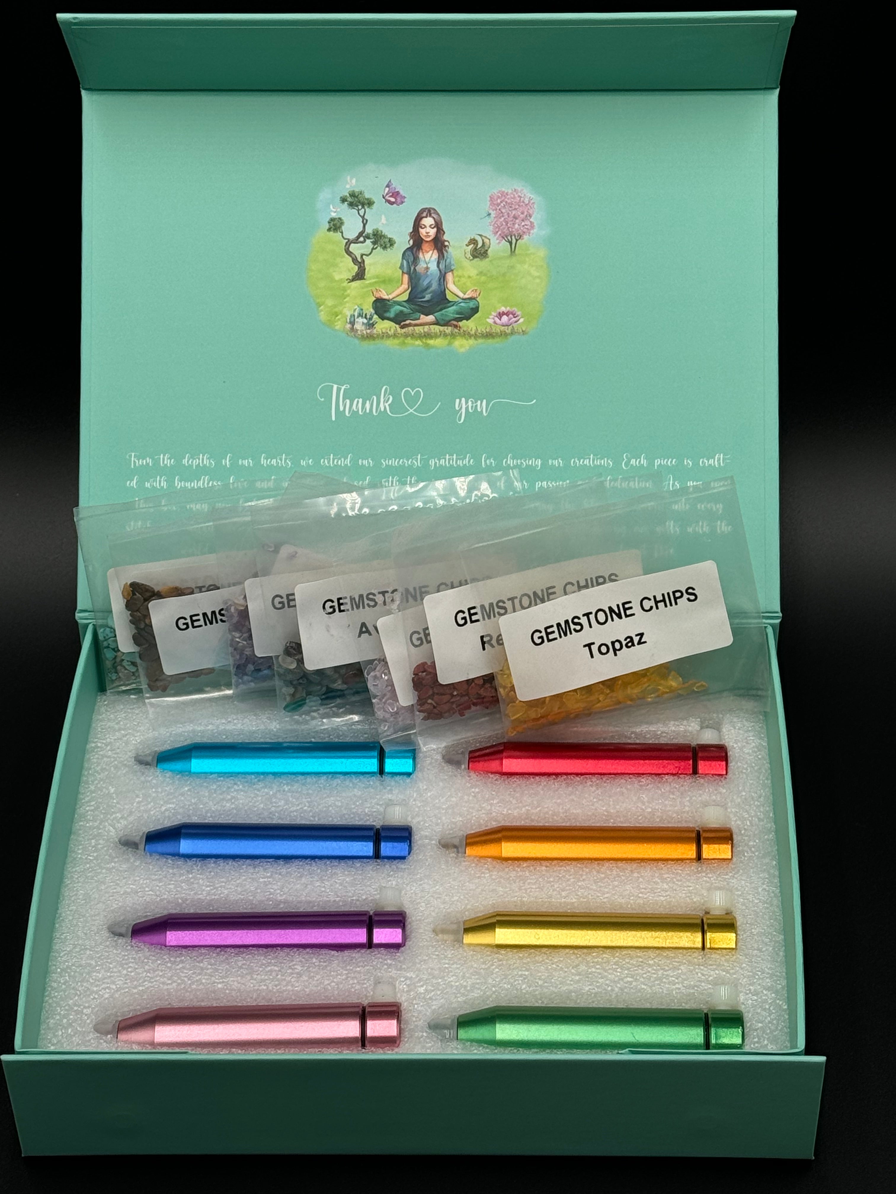 Tuning Fork Essential Oil Roller Ball Gemstone Boot Feet Attachments ...