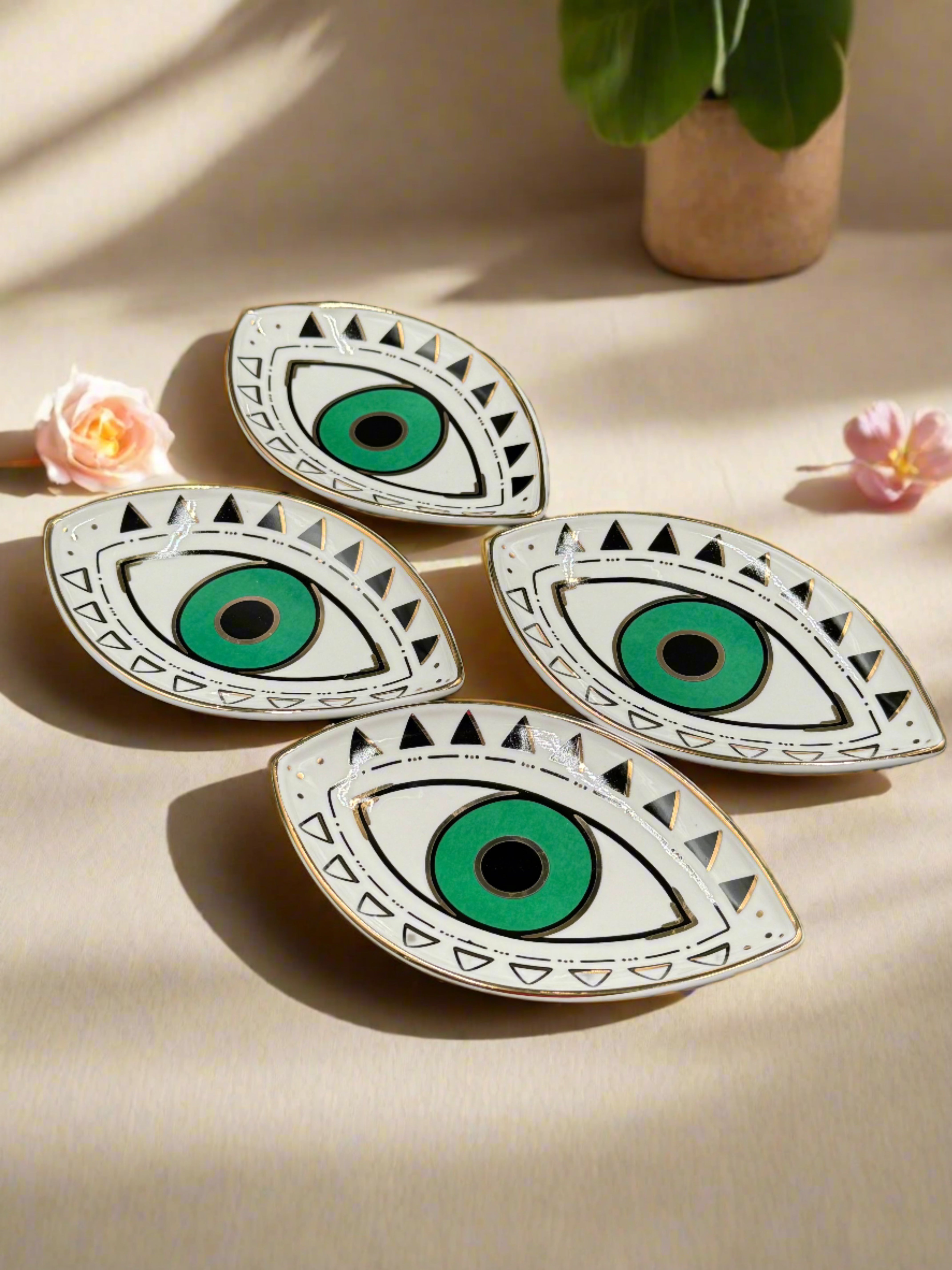 Emerald Eye Guardian Ceramic Jewelry Tray – Magnificent Me