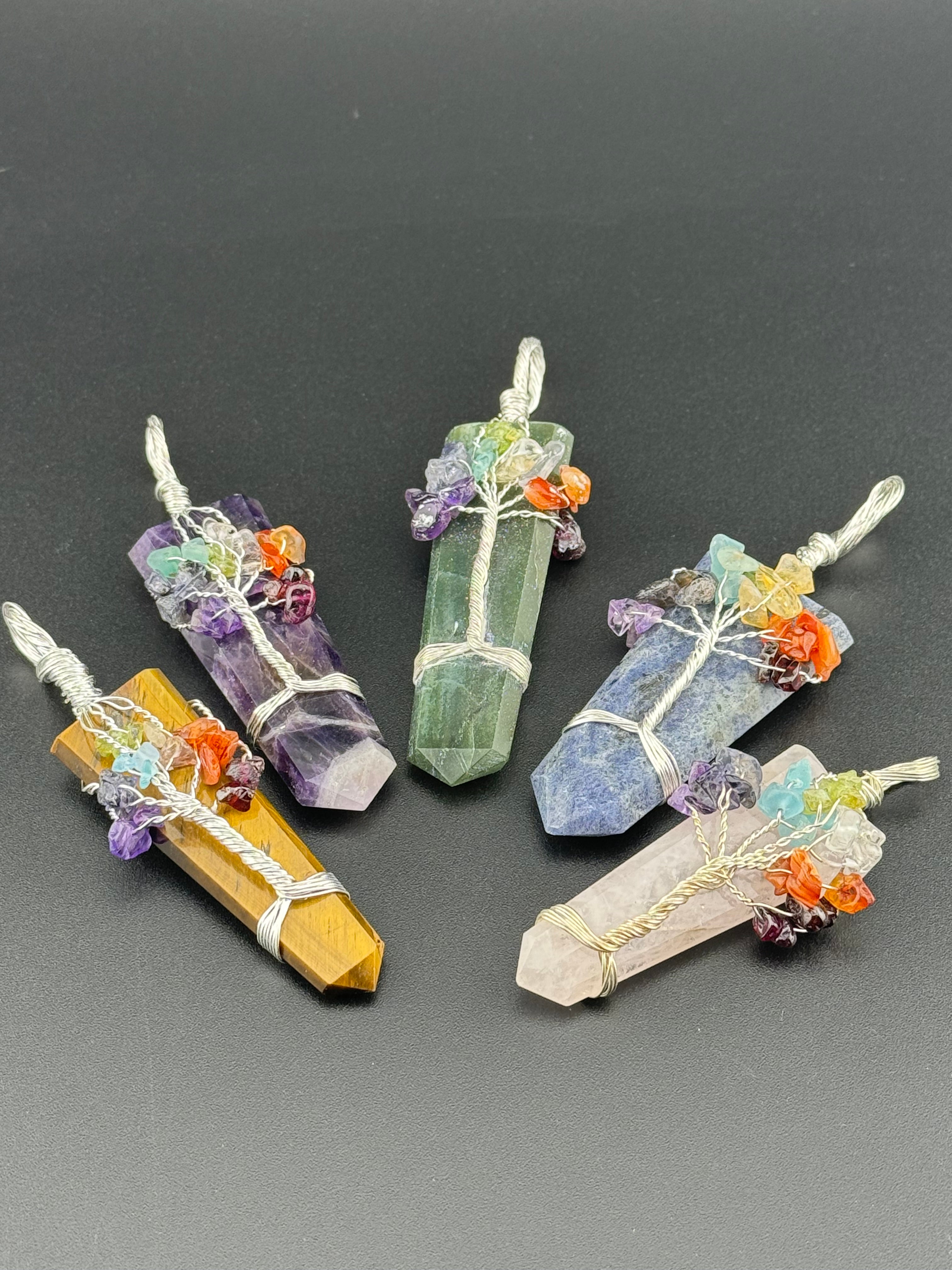 Serenity's Spectrum - 7 Chakra Tree of Life Hexagonal Pendant ...