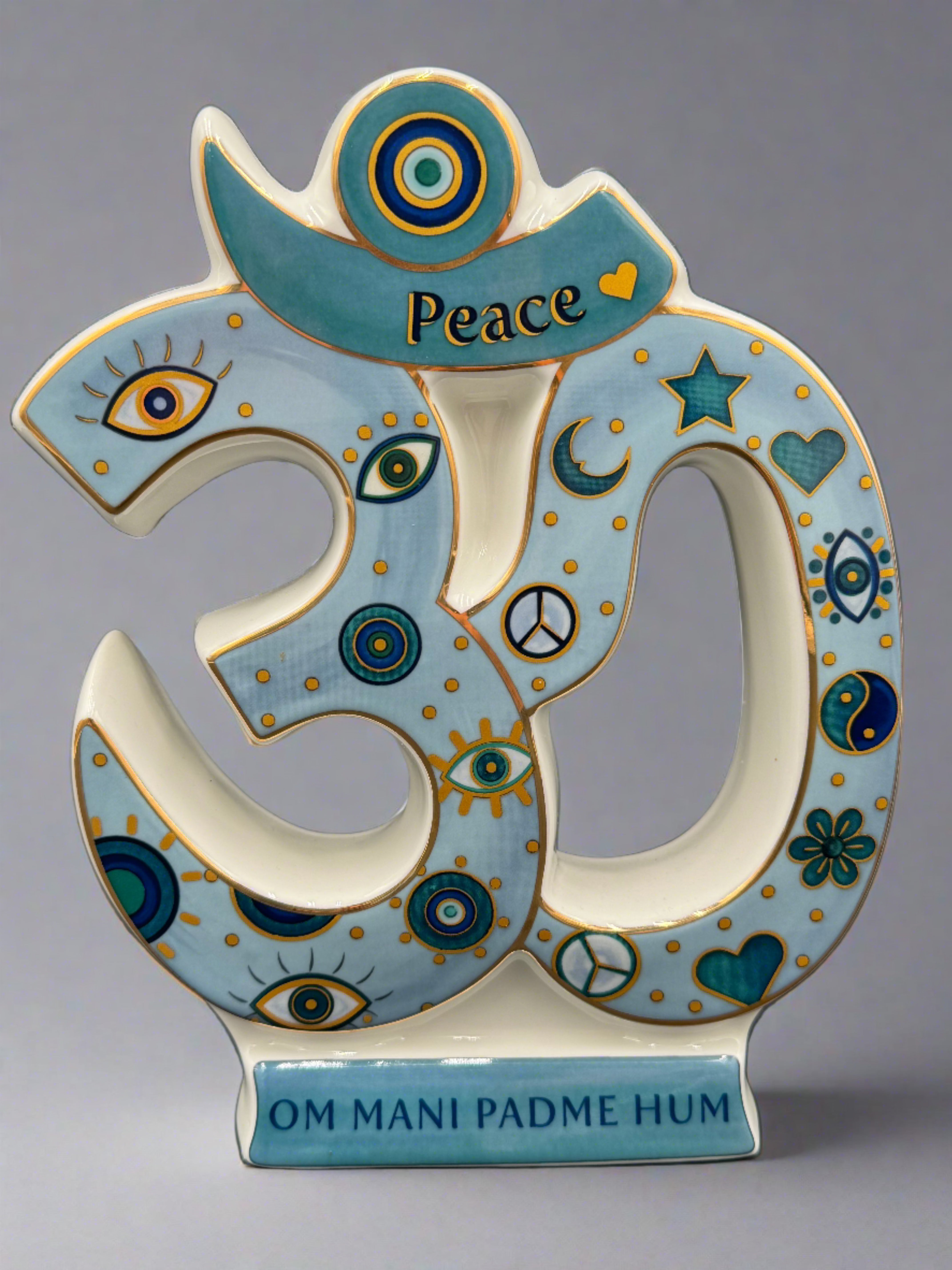Karma & Luck Divine Harmony - Celestial Om Ceramic Sculpture ...